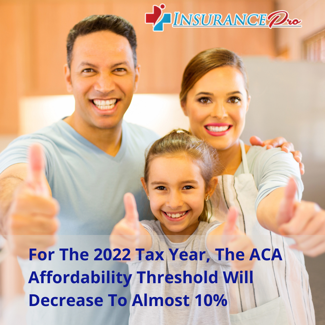The ACA Affordability Threshold Will Decrease to Almost 10%